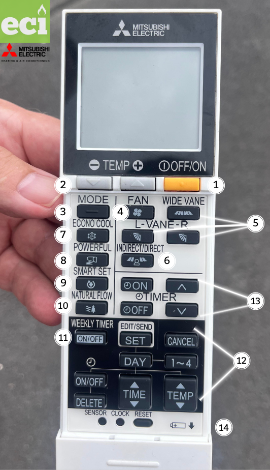 Mitsubishi Electric FH Remote: How To Navigate the Functions and Settings